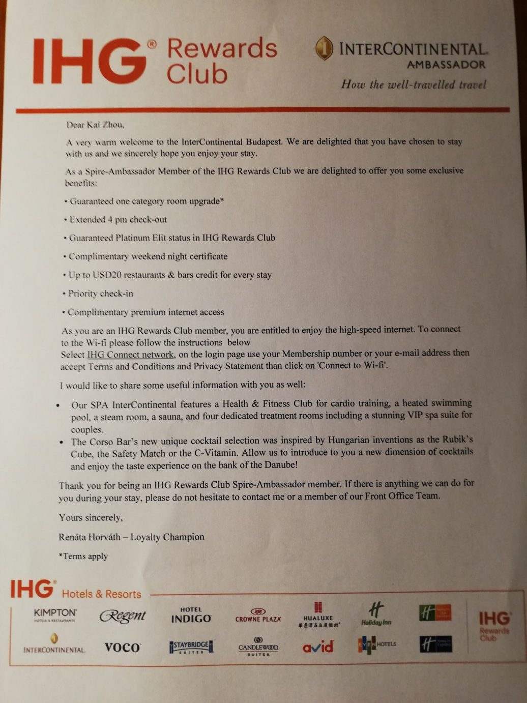 intercontinental-budapest-welcome-letter-e1582663592610 | Verylvke