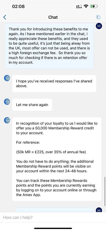 amex-chat-retention | Verylvke