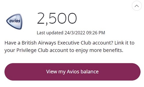 qatar-airways-2500-avios-balance | Verylvke