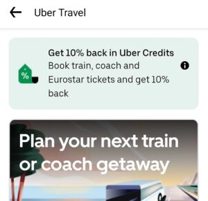10% off train and bus tickets with Uber Travel | Verylvke