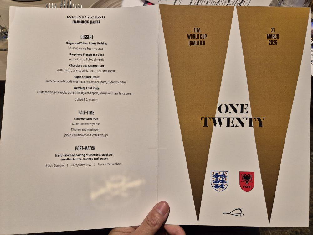 My review of One Twenty Club, Wembley Stadium | Verylvke