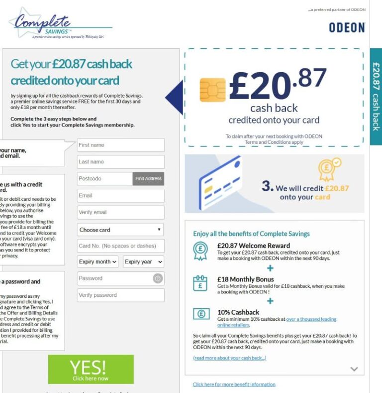 Complete Savings – 丰厚但有条件的返现计划 - 飞常旅客 VERYLVKE